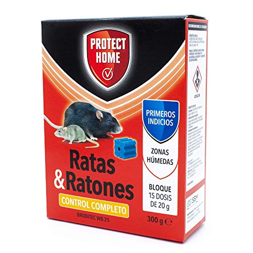 Protect home, raticida en pasta para ratas y topillos, 20 dosis de 10 ...